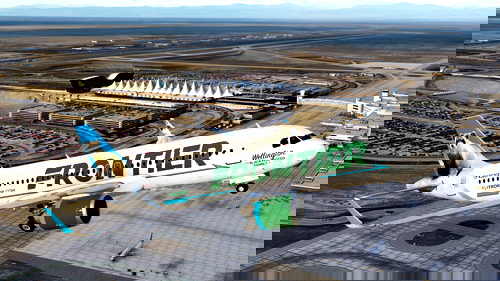 (8K) Frontier Airlines A320-251neo "Wellington the Black-Footed Ferret ...