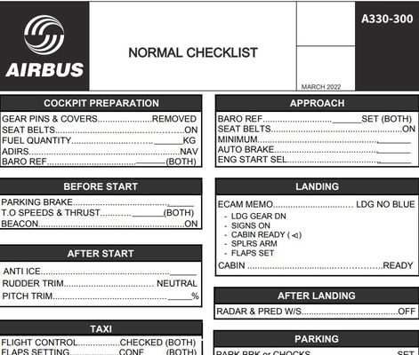 Checklists - Others for X-Plane 12 | X-Plane.to