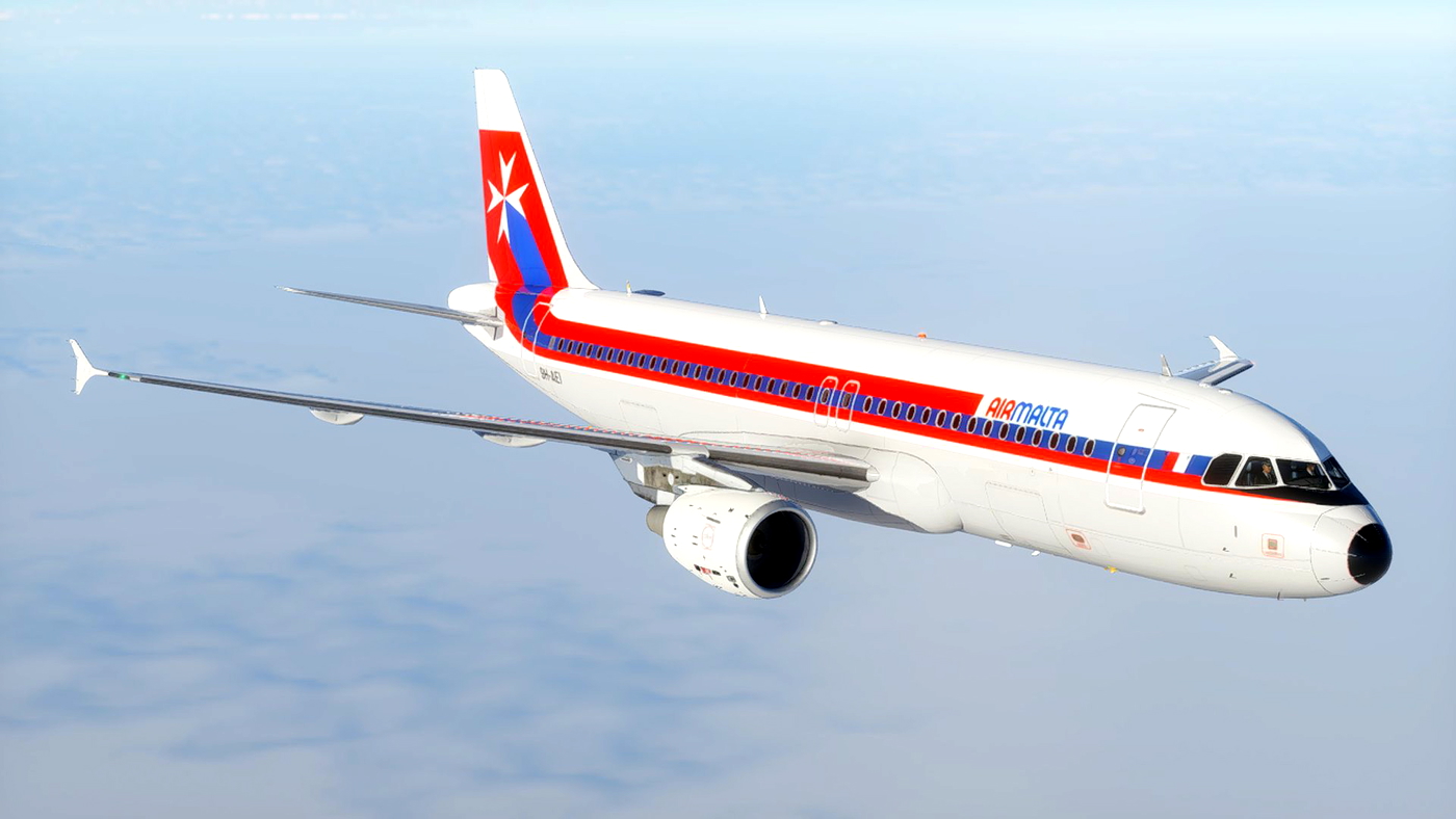 Air Malta Retro Livery 9H-AEI for ToLiss A320 - X-Plane.to