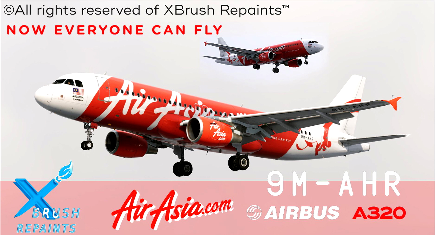 AirAsia Malaysia Old Livery ToLiss A320-214 9M-AHR (CARDA MOD) - X-Plane.to