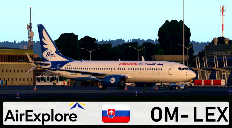 AirExplore (BadrAirlines) B738 Zibo OM-LEX » X-Plane 12
