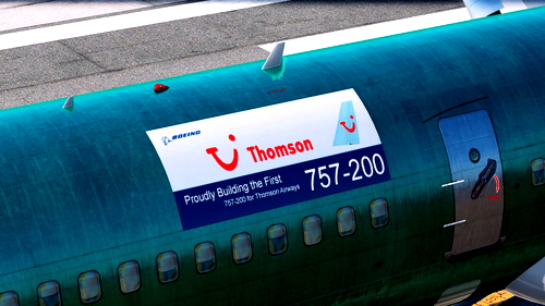 Bare Metal Livery (Thomson Airways First 757) for Flight Factor 757-200 ...