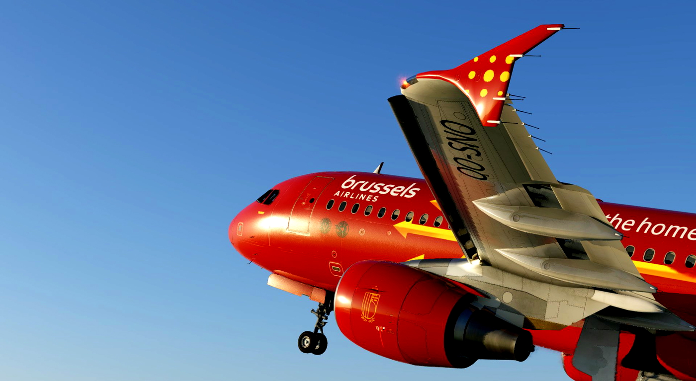 Belgian icon OO-SNO Tritand Brussels Airlines Toliss A320 CEO - X-Plane.to