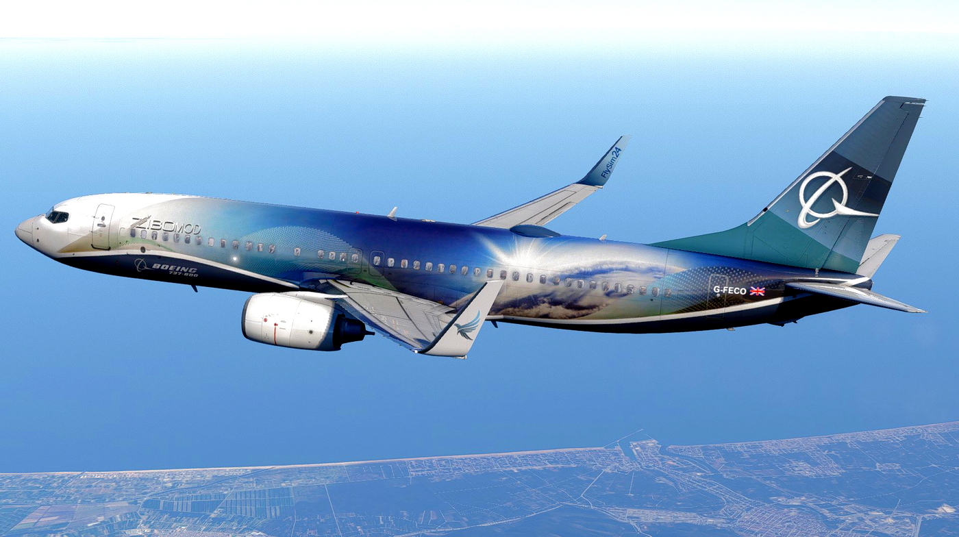 Boeing World ECO Design G-FECO by FlySim24 for the B737-800 ZiboMod, it ...