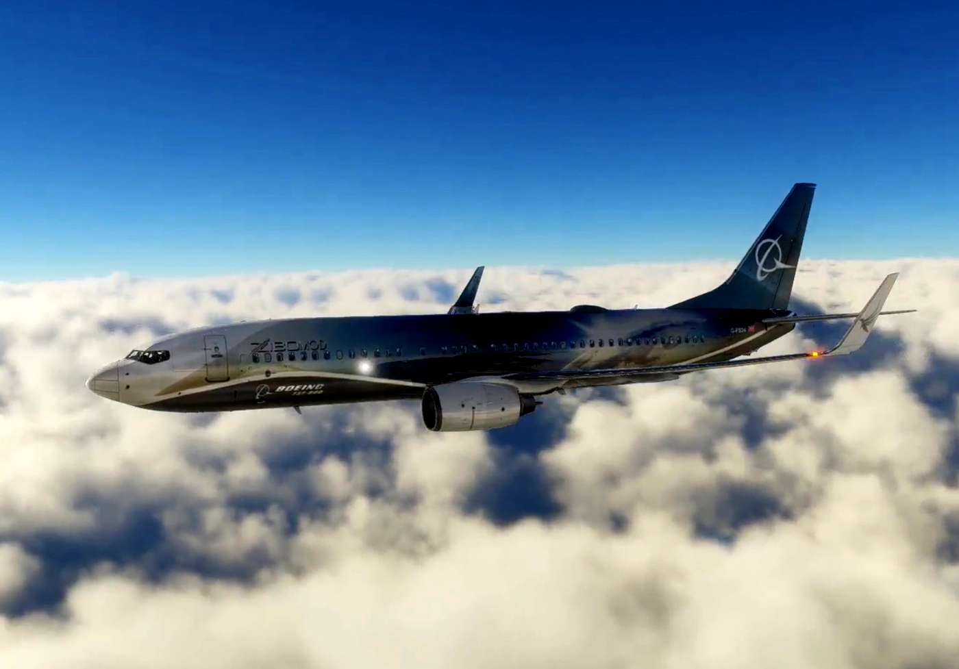 Boeing World ECO Design G-FECO by FlySim24 for the B737-800 ZiboMod, it ...