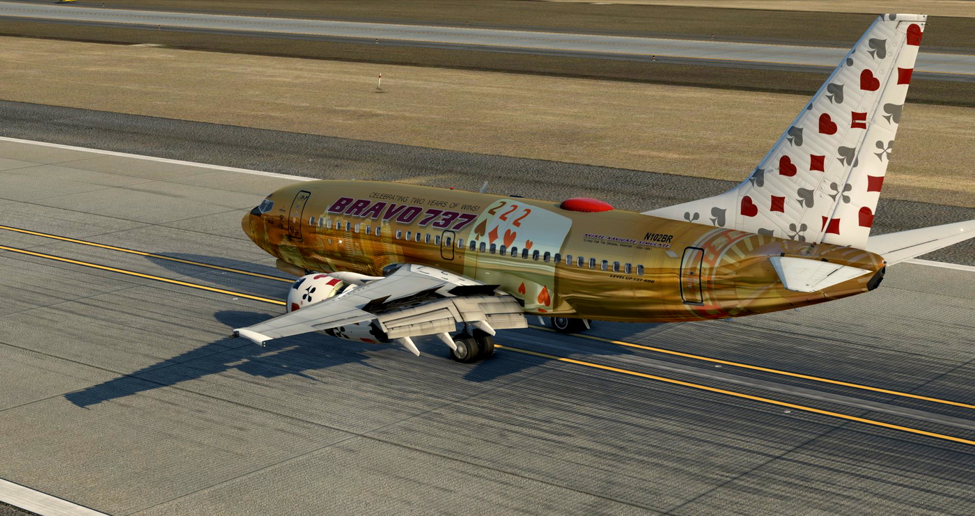 BRAVO 737 SECOND ANNIVERSARY LIVERY FOR THE LEVEL UP 737-600 - X-Plane.to