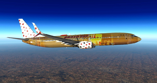 BRAVO 737 SECOND ANNIVERSARY LIVERY FOR THE LEVEL UP 737-900 » X-Plane 12