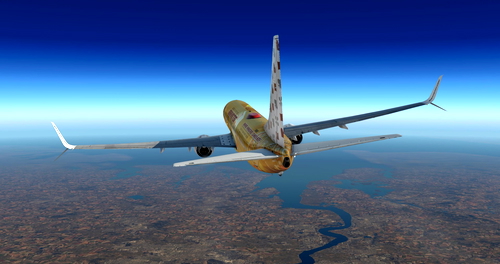 BRAVO 737 SECOND ANNIVERSARY LIVERY FOR THE LEVEL UP 737-900 » X-Plane 12