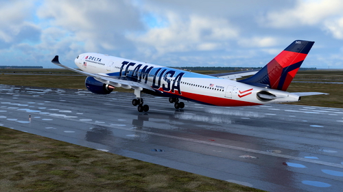 Delta "Team USA" livery for X-Works A330 NEO » X-Plane 12
