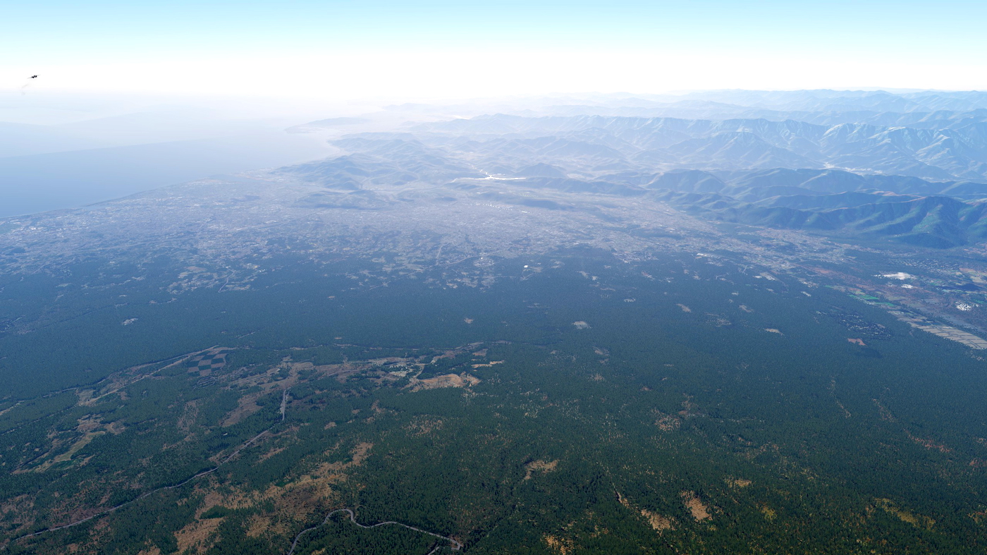 Detailed Mount Fuji and Sorroundings in Summer - Ortho Scenery ...