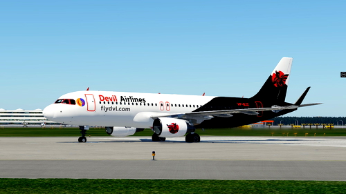 Devil Airlines livery for Felary A320 (Fictional) » X-Plane 12