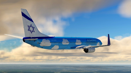 El Al Israel Airlines 737-800 4X-EKM Livery 1.0.0 » X-Plane 12