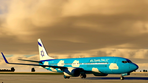 El Al Israel Airlines 737-800 4X-EKM Livery 1.0.0 » X-Plane 12