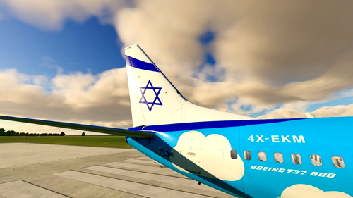 El Al Israel Airlines 737-800 4X-EKM Livery 1.0.0 » X-Plane 12