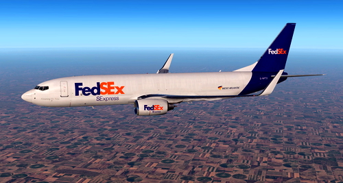 FedSEx livery G-NPTD Zibo 737-800 » X-Plane 12