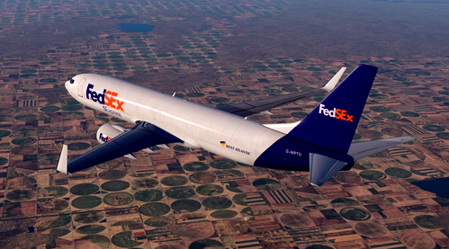 FedSEx livery G-NPTD Zibo 737-800 » X-Plane 12