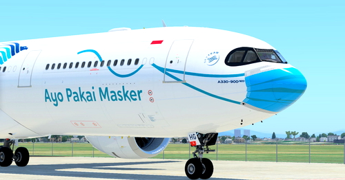 Garuda Indonesia Livery Pack for X-Works A330-900 NEO Mod » X-Plane 12