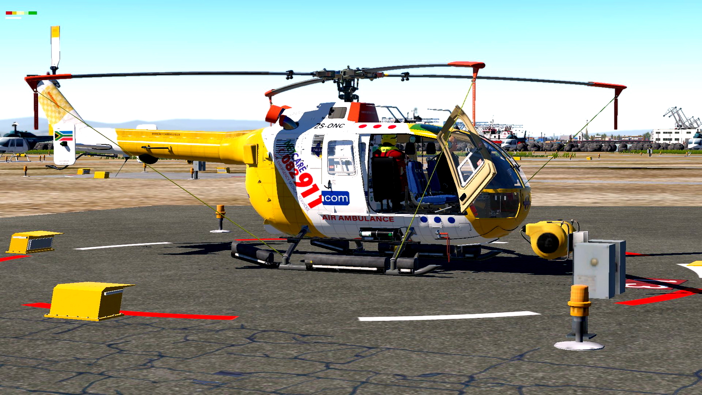 JRX Bo105 SA-ZS-ONC-NETCARE - X-Plane.to