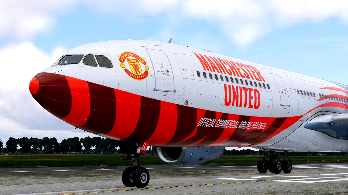 [LAMINAR A330] Malaysia Airlines [9M-MTL] Manchester United Special ...