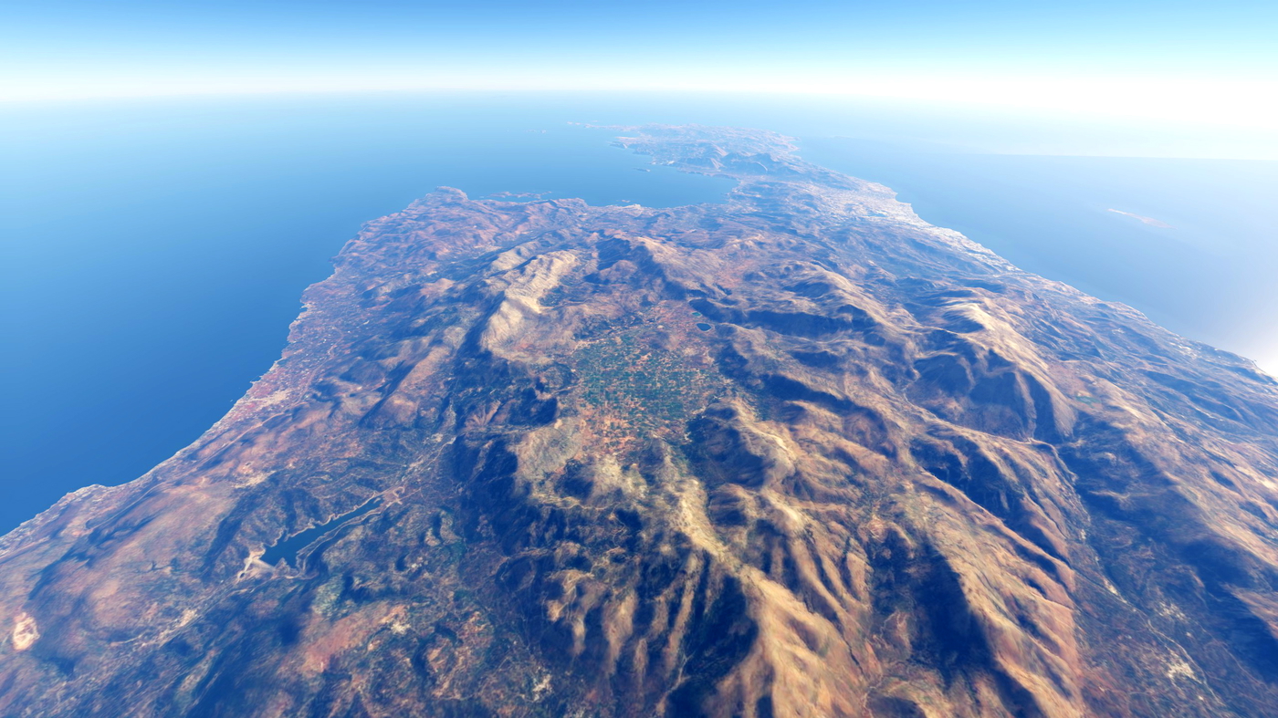 Low Resolution Scenery Crete + Cyprus ZL13 for IFR high altitude EOX Maps » X-Plane 12