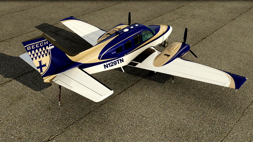 N129TN Beechcraft Baron 58 livery » X-Plane 12