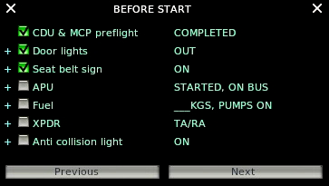 Normal Checklist (Xchecklist) for Zibomod Boeing 737-800 » X-Plane 12