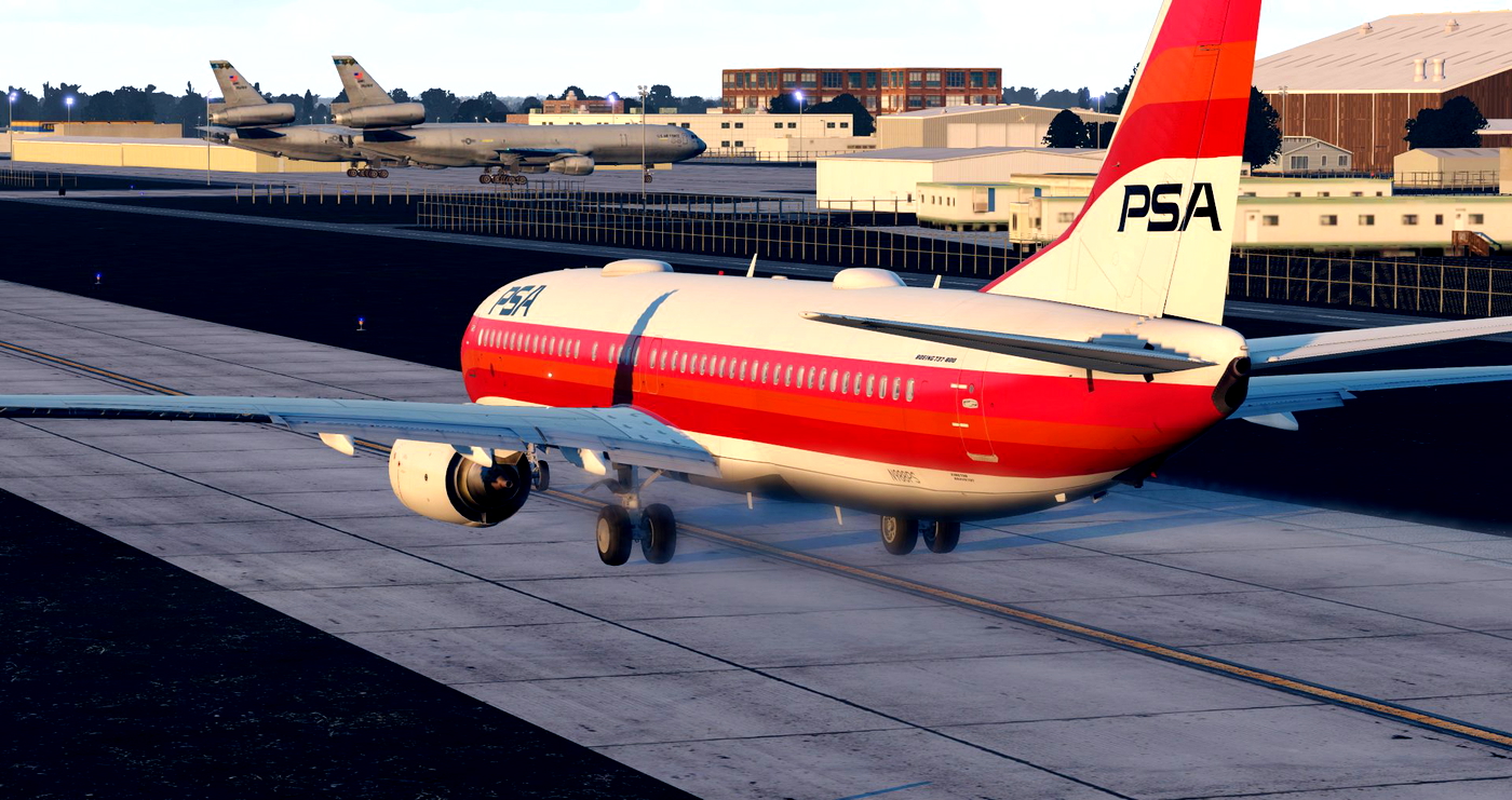 PACIFIC SOUTHWEST AIRLINES 1970s LIVERY // RETRO ZIBO BRAVO 737 - X ...