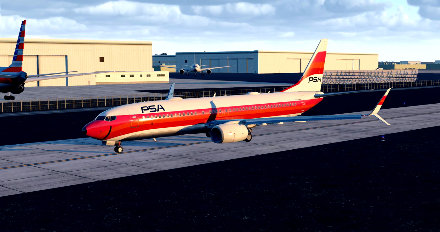 PACIFIC SOUTHWEST AIRLINES 1970s LIVERY // RETRO ZIBO BRAVO 737 - X ...