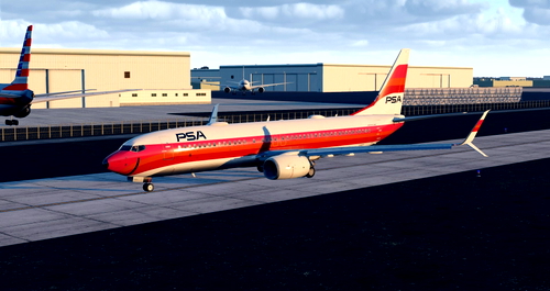 PACIFIC SOUTHWEST AIRLINES 1970s LIVERY // RETRO ZIBO BRAVO 737 » X ...