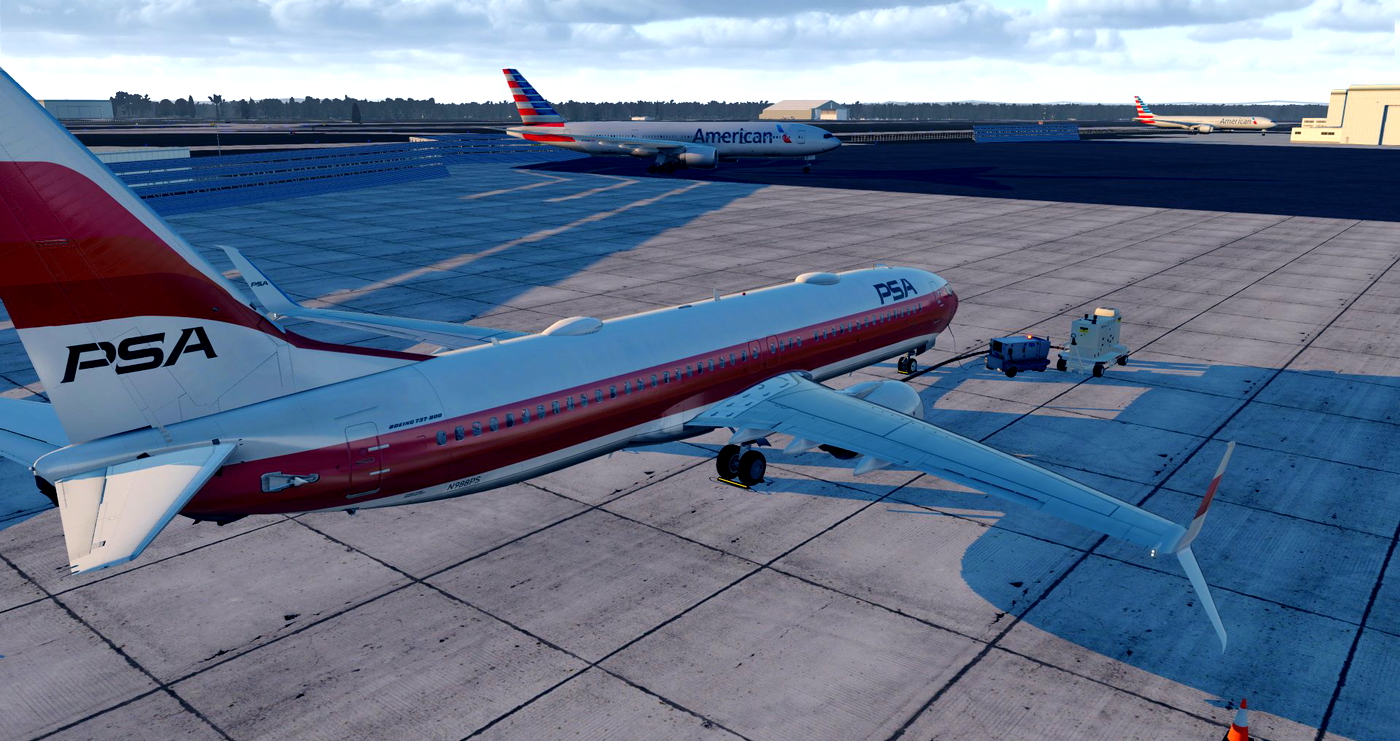 PACIFIC SOUTHWEST AIRLINES 1970s LIVERY // RETRO ZIBO BRAVO 737 - X ...