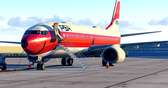 PACIFIC SOUTHWEST AIRLINES 1970s LIVERY // RETRO ZIBO BRAVO 737 » X ...