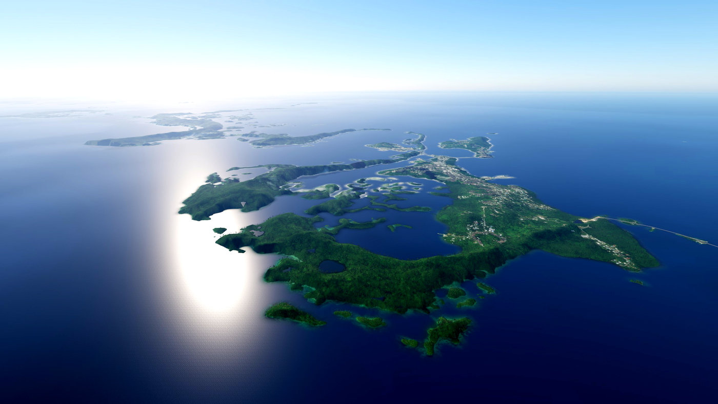 Palau Pacific Island + Colonia Island Ortho Scenery Photoreal ZL18/17 ...