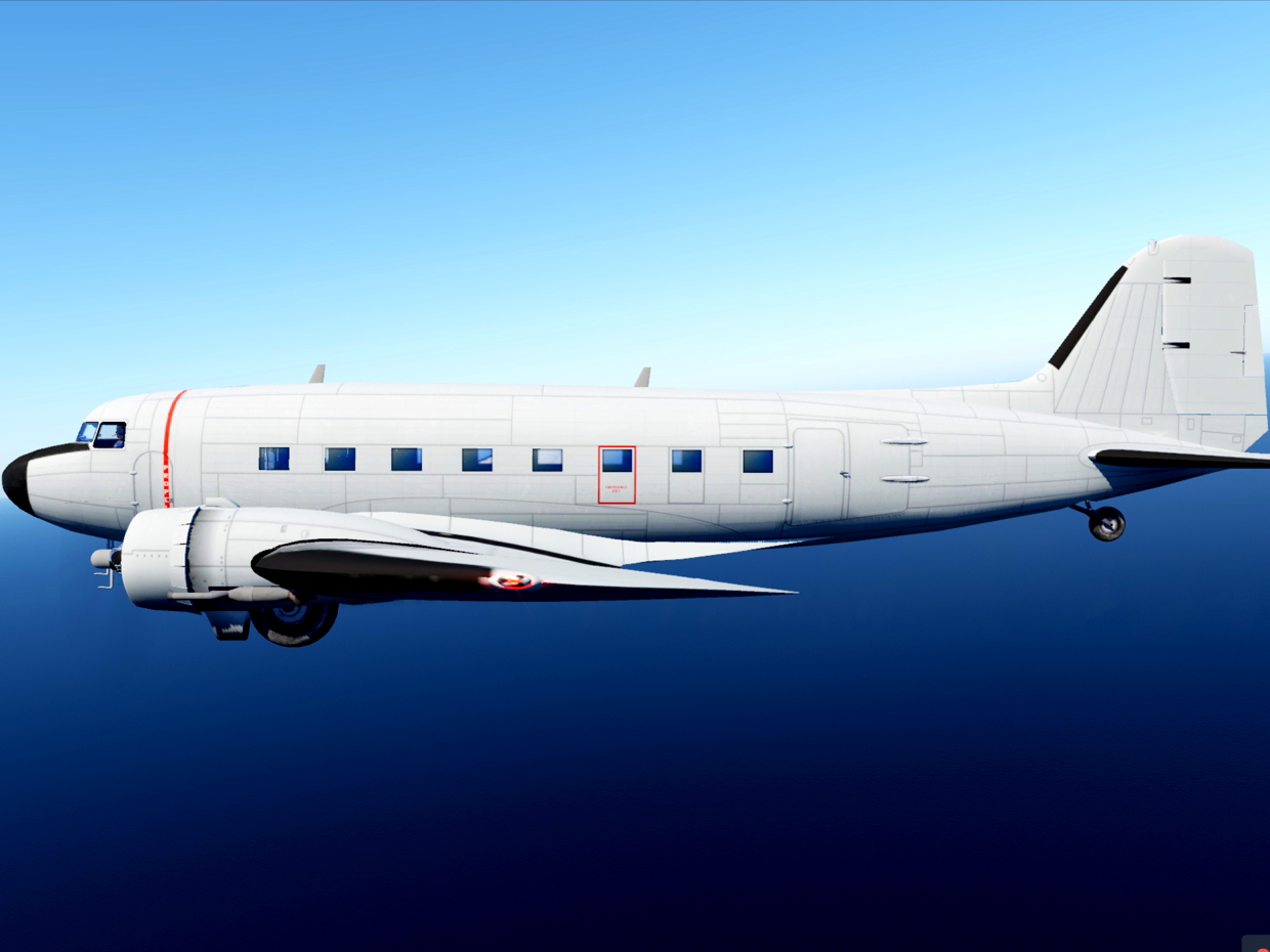 Plain Plane Pack #2 for VSKYLABS C-47 Skytrain and DC-3 Airliner - X ...