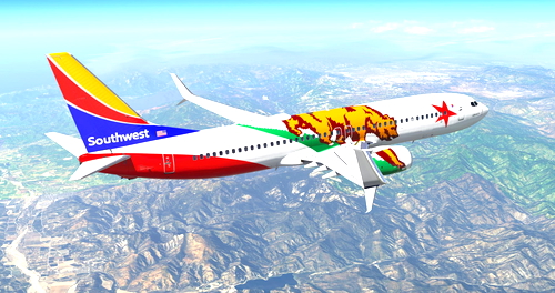 Southwest - California One | 737-800 (Zibo + LevelUP) » X-Plane 12