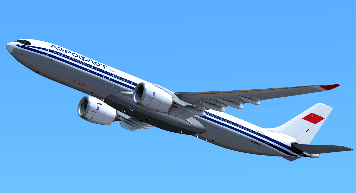 Soviet Aeroflot livery for A330-300 & A330-900neo mod » X-Plane 12