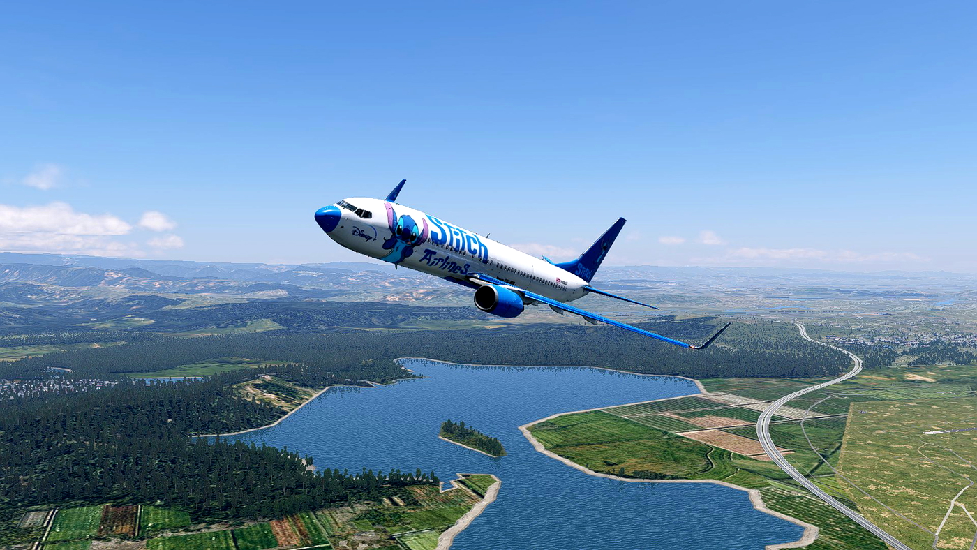 Stitch Airlines Boeing 737 Zibo (738) Livery - X-Plane.to