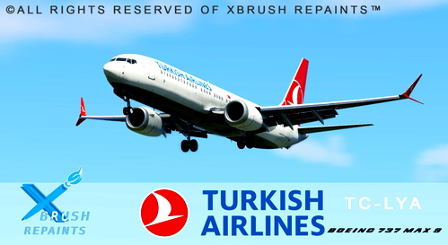 Turkish Airlines Max Team Design B737 Max 9 TC-LYA » X-Plane 12