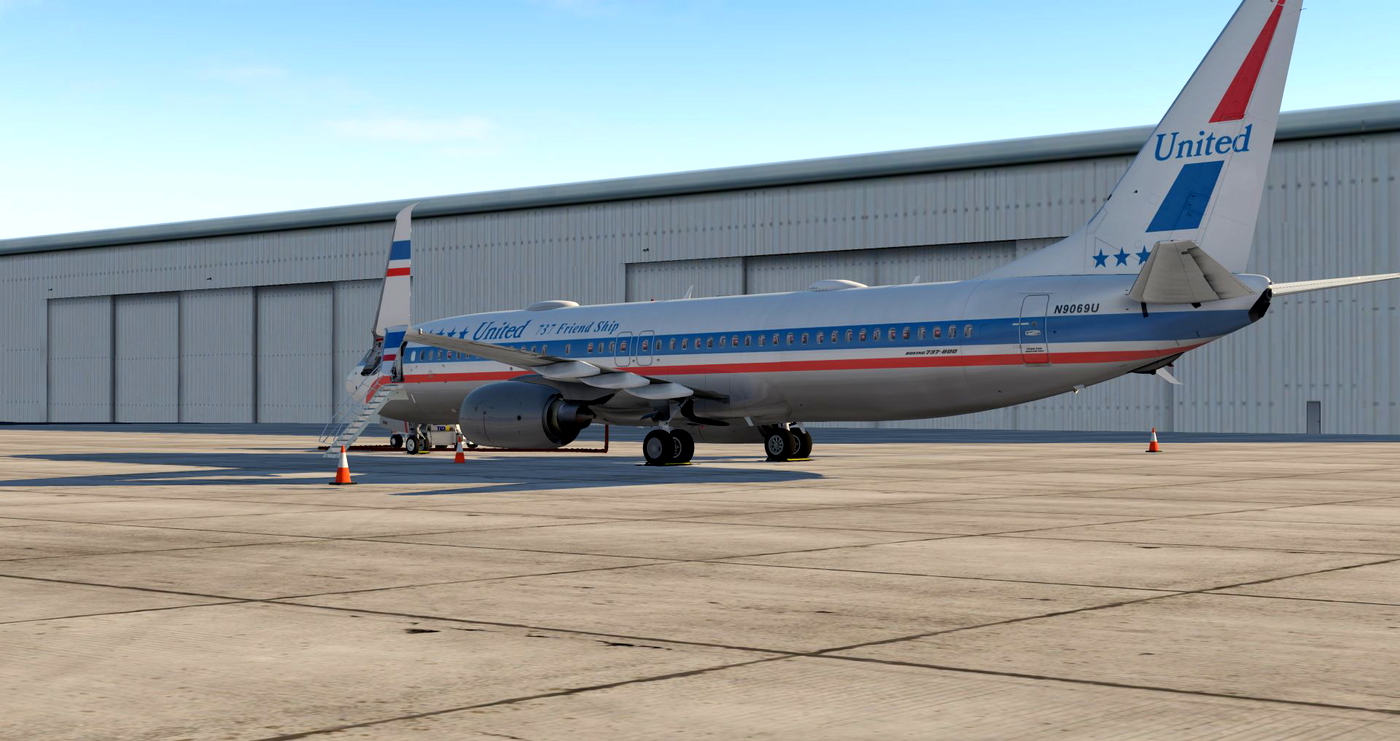 UNITED AIRLINES 1974 LIVERY // RETRO ZIBO BRAVO 737 - X-Plane.to