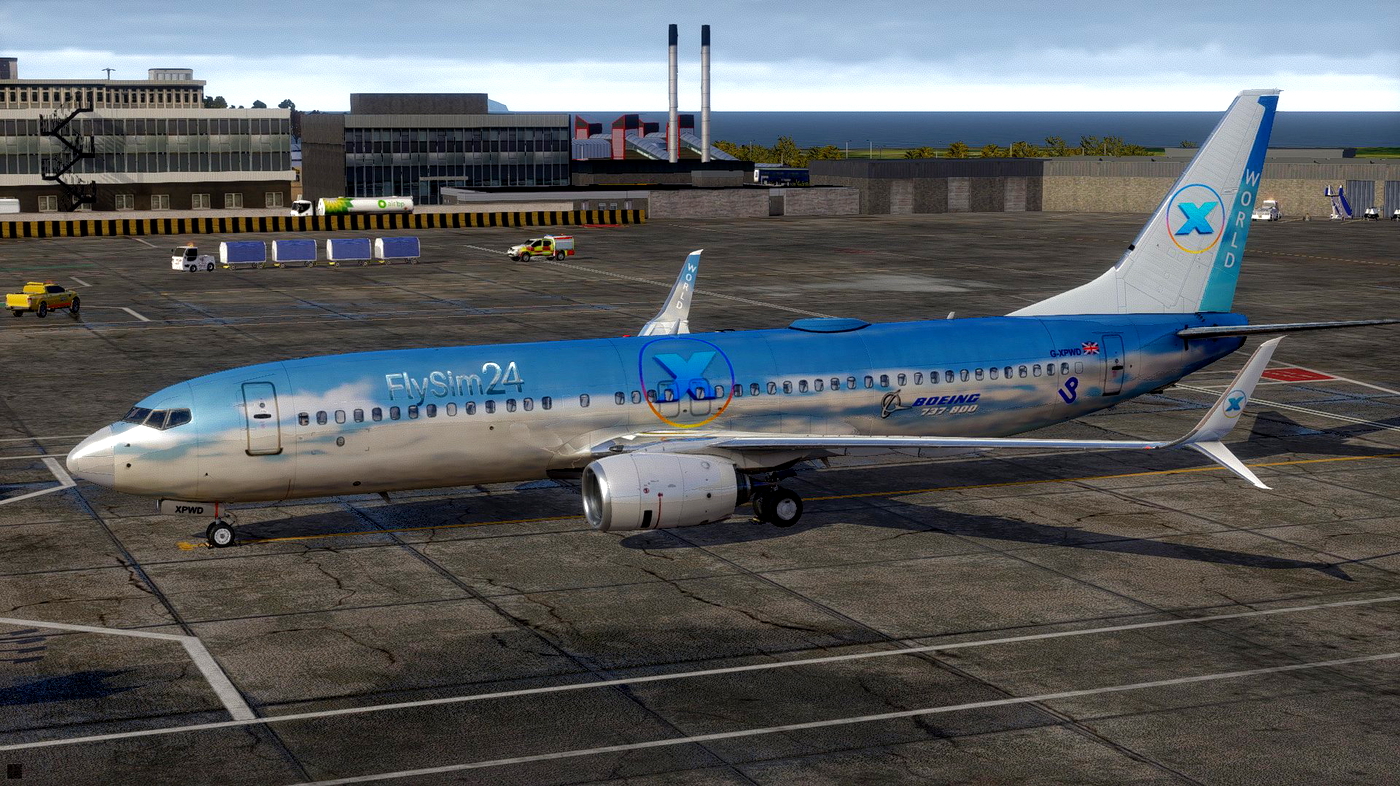 X-Plane World livery G-XPWD by FlySim24 for the B737-800NG LevelUp U1 ...